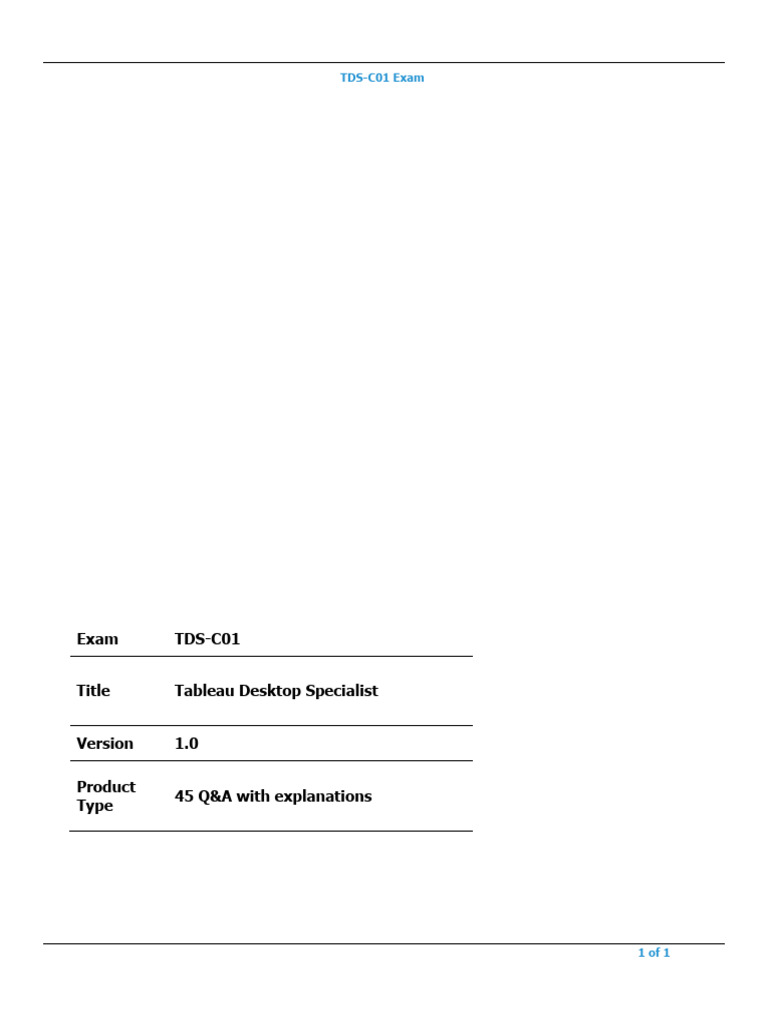 TDS C01 | PDF | Databases | Data