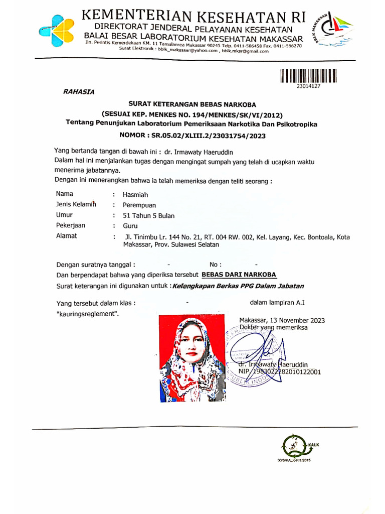 Hasmiah SK NAPZA | PDF