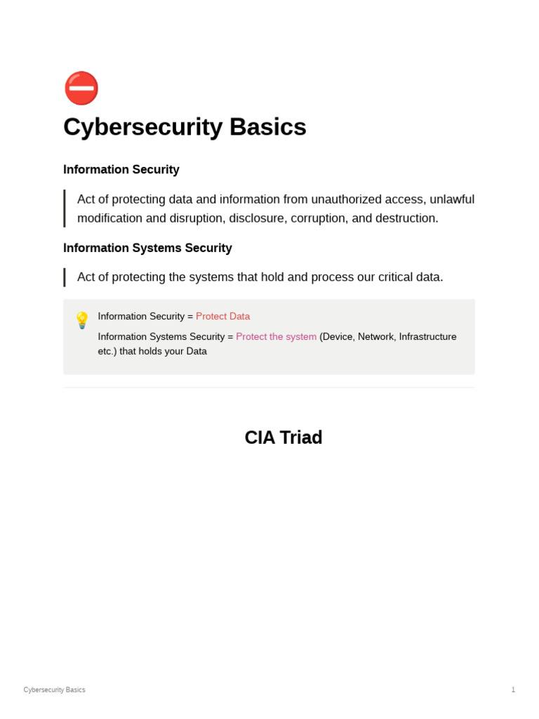 Cybersecurity Basics | PDF | Security | Computer Security