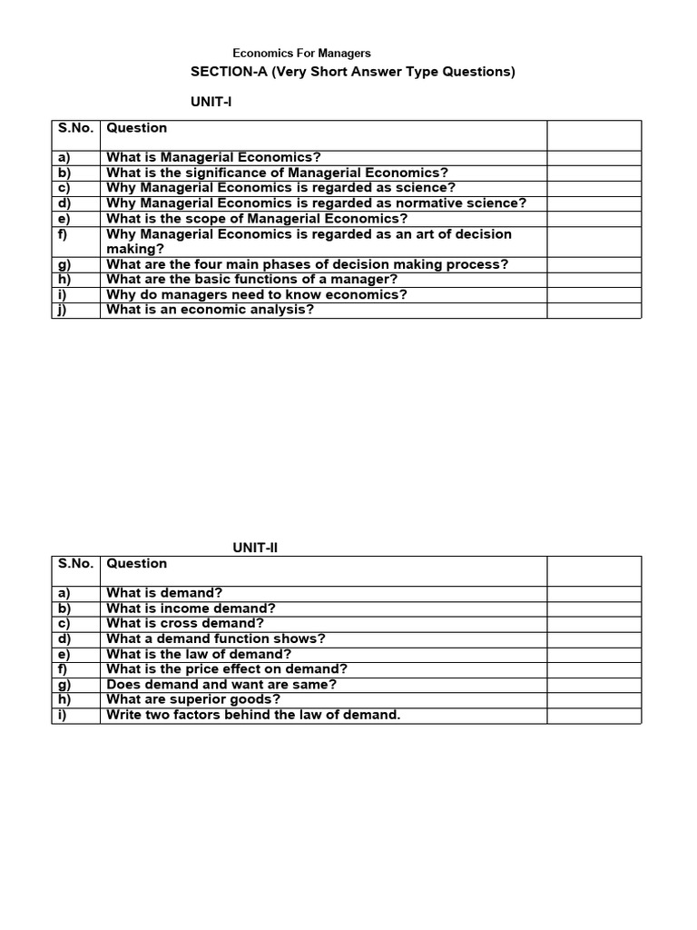 Efm Ques Bank | PDF | Demand | Economics