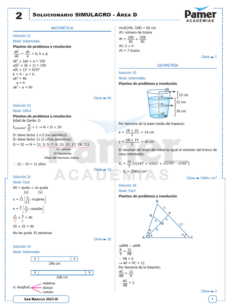 Simulacro 2 - Área D | PDF | Alelo | Química