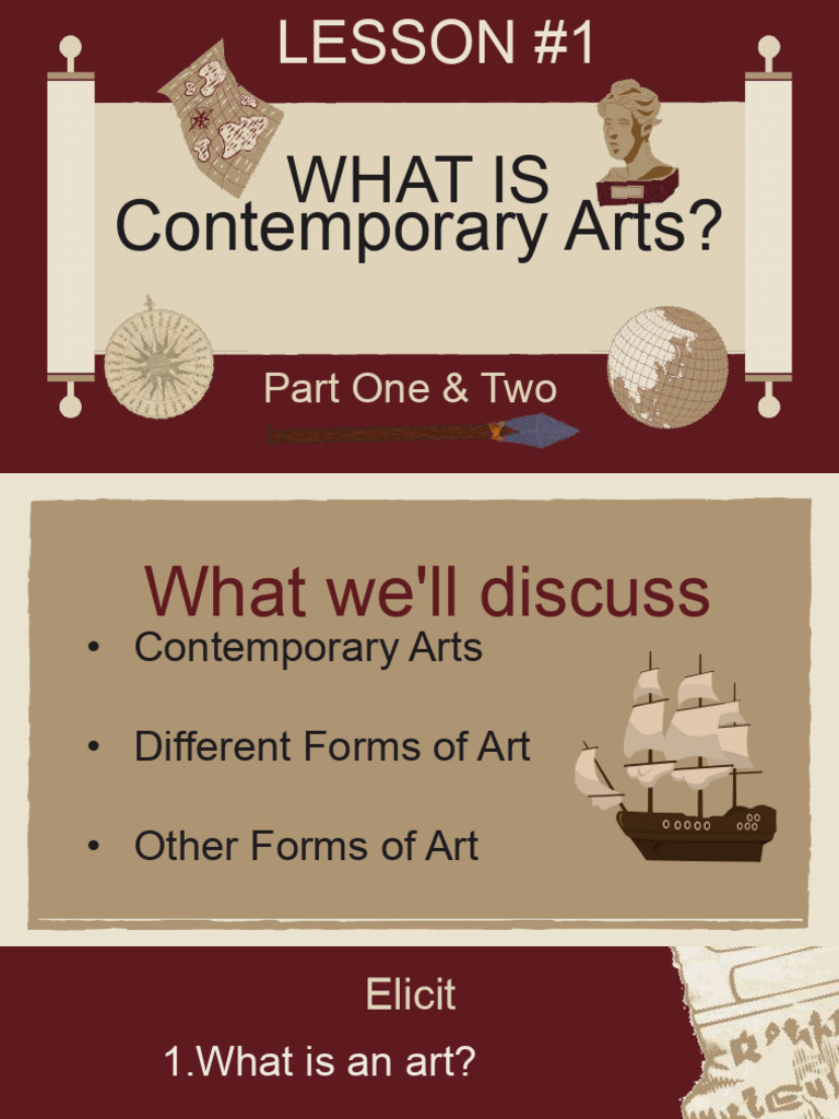 CPAR - Lesson One What Is Contemporary Arts | PDF | Weaving | Drawing