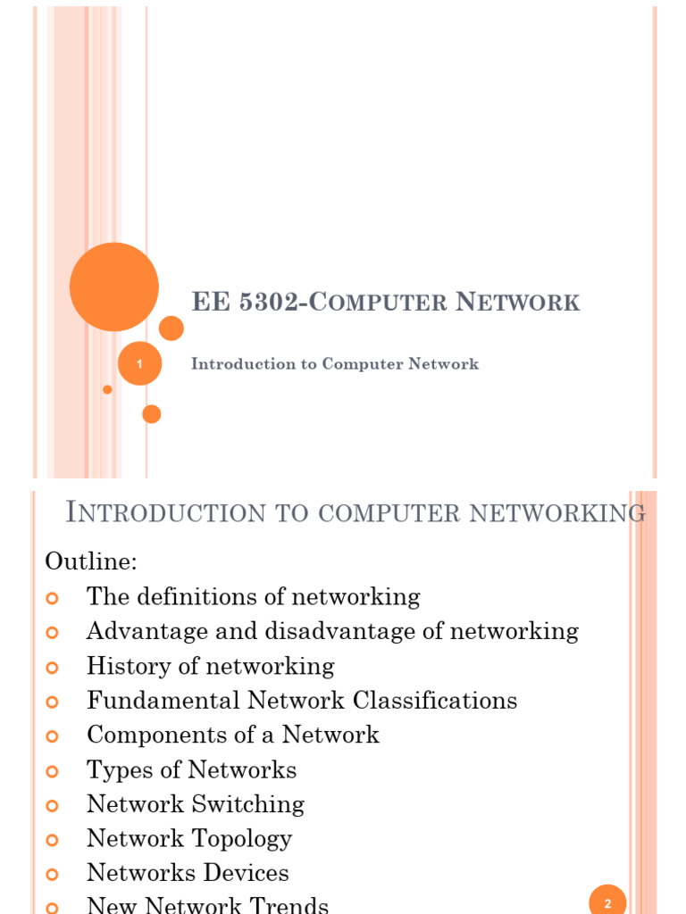 1 Introduction to Computer Networking 2022 | PDF | Computer Network | Network Topology