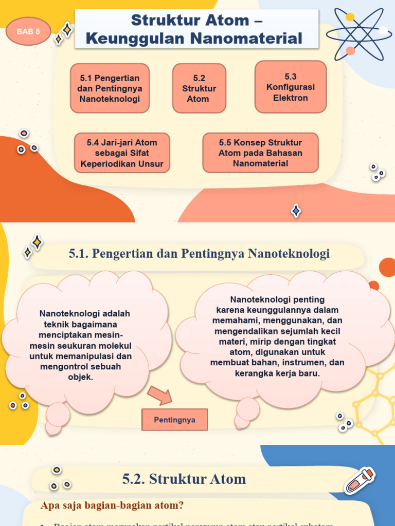BAB 5 Struktur Atom-Nanomaterial | PDF | Sains & Matematika