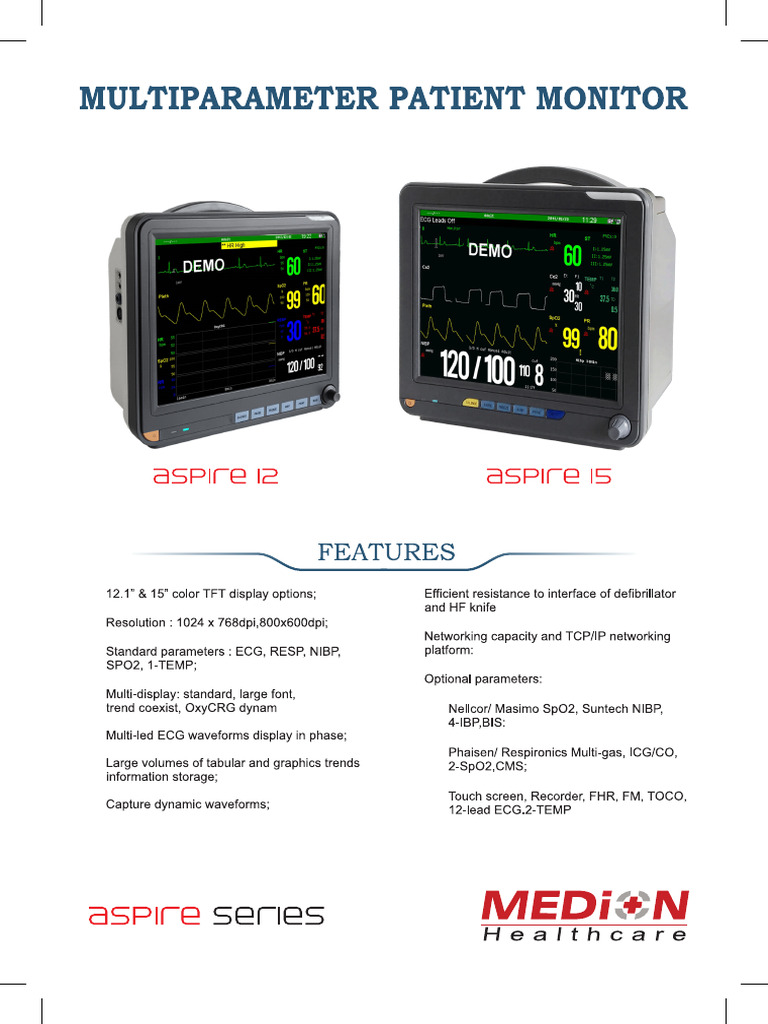 Catalogues - Patient Monitor - Aspire Series | PDF