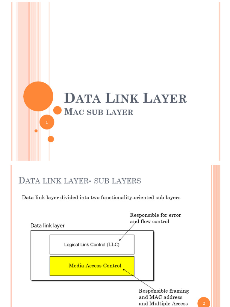 Data Link Layer MAC New | PDF | Ethernet | Networking Standards