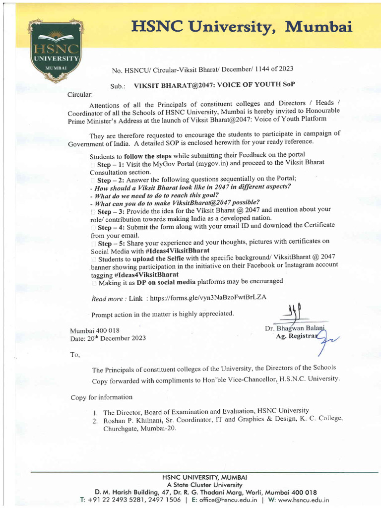 Viksit Bharat Final Circular | PDF | Social Media | Popular Culture ... Viksit Bharat Final Circular | PDF | Social Media | Popular Culture ...