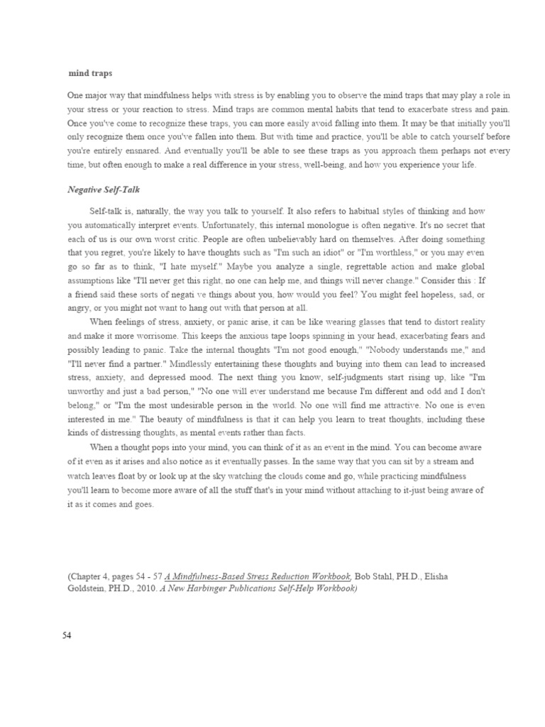 Recognizing Mind Traps for Stress Relief | PDF | Thought | Mindfulness