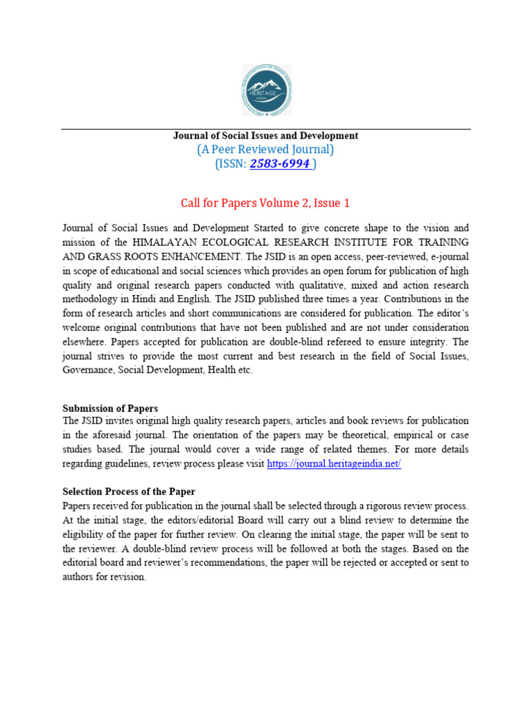 Call For Paper 2024 | PDF
