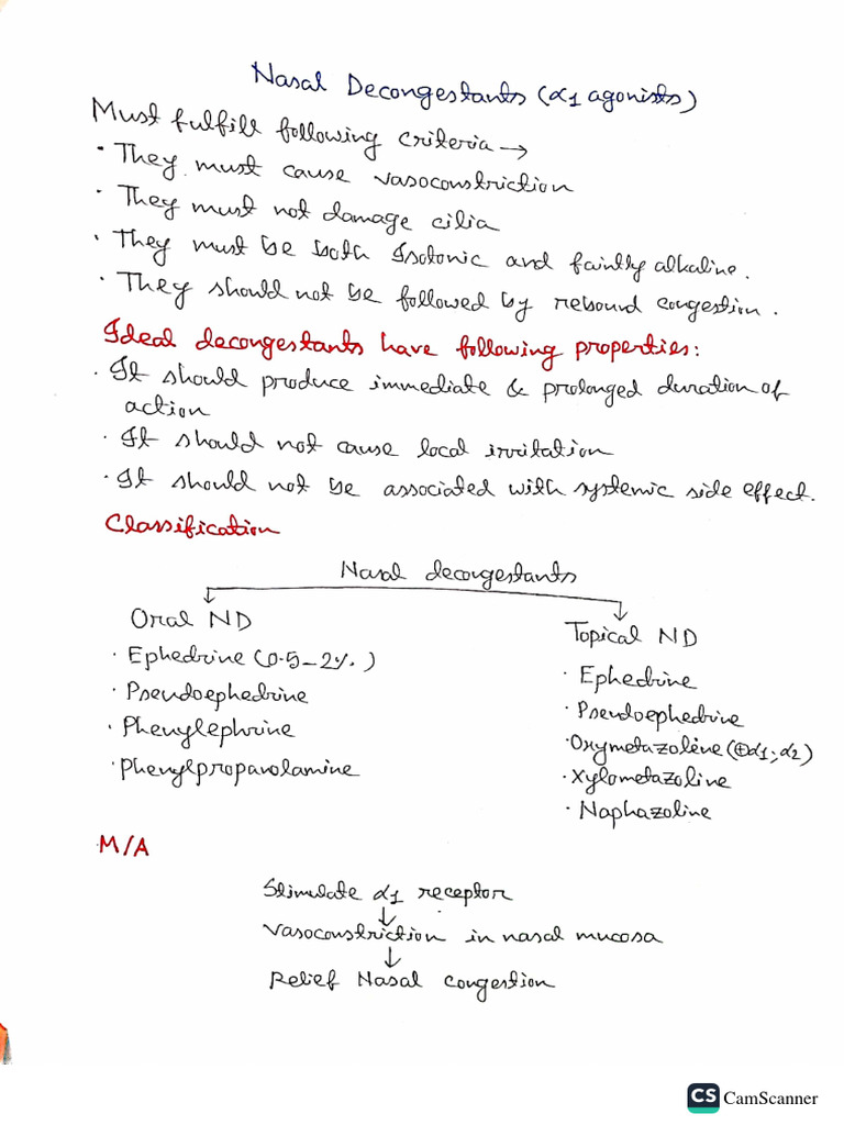 Nasal Decongestants | PDF