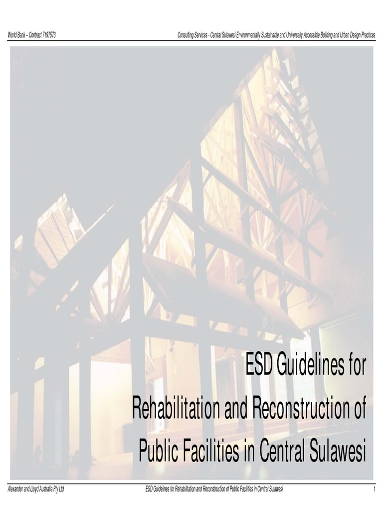 Enviromentally Sustainable Design (ESD) Guidelines For Rehabilitation ...