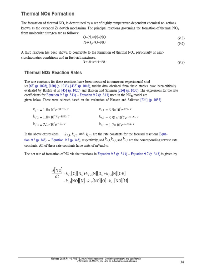 Thermal Nox Formation | PDF | N Ox | Combustion