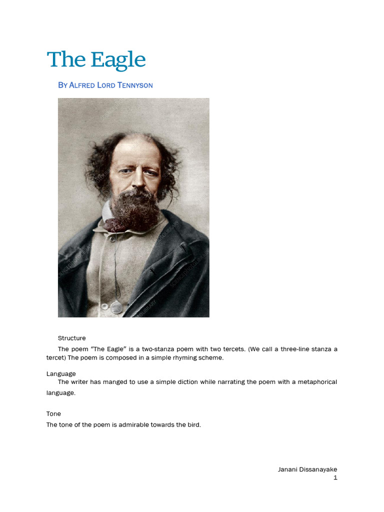 The Eagle by Tennyson O/L English Literature Notes | PDF | Poetry