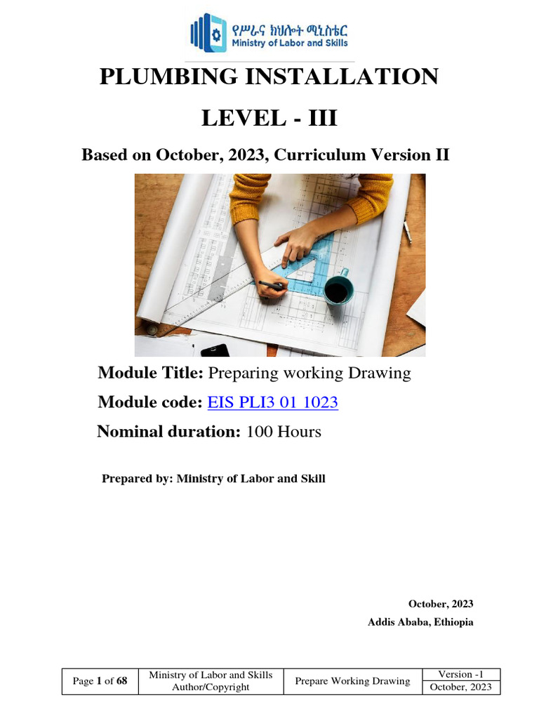 TTLM L-III M01 Preparing Working Drawing | PDF | Drawing | Plumbing