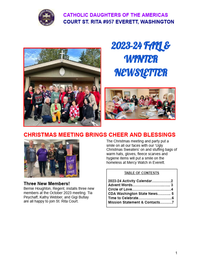 St. Rita Court Fall & Winter Newsletter | PDF