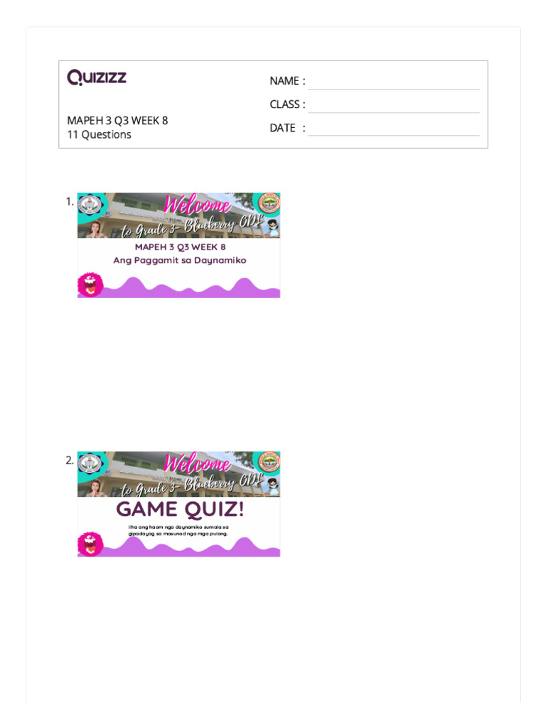 Mapeh 3 Q3 Week 8 | PDF