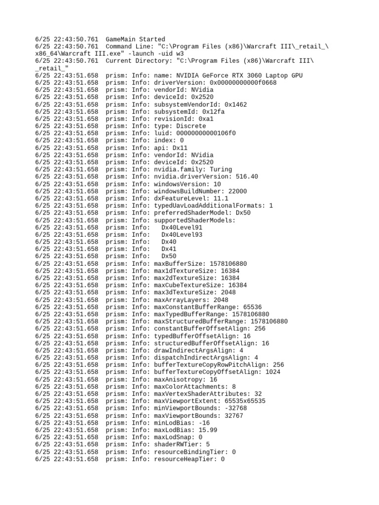 War 3 Log | PDF | Computing | Computer Hardware