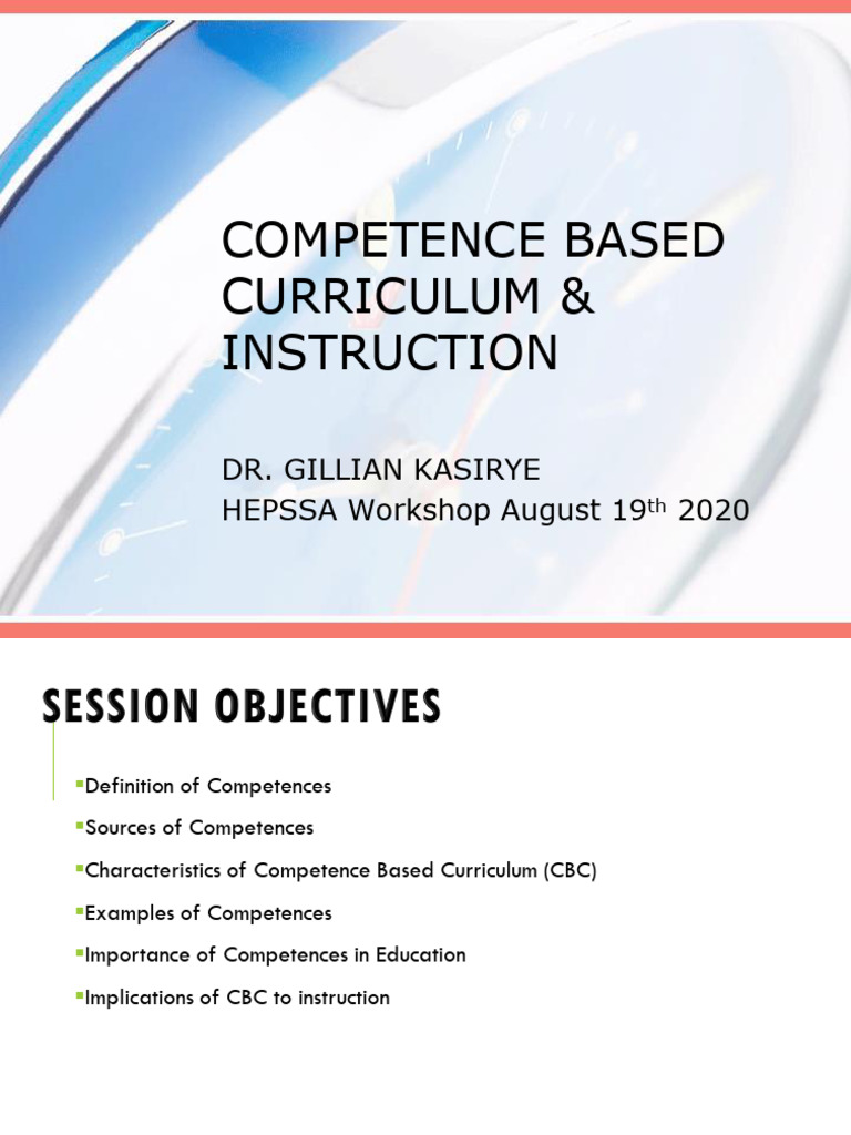 DR Gillian Kasirye Competency Based Curriculum | PDF | Learning ...