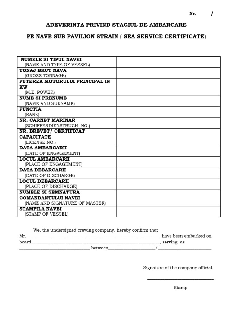 Adeverinta Stagiu Model | PDF