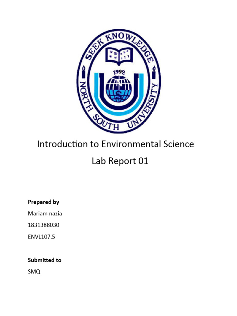 Lab Report 01 | PDF | Litre