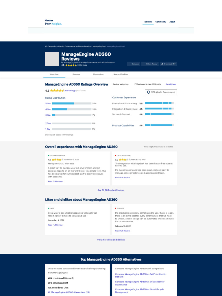 Detail - Identity Governance and Administration - ManageEngine - ManageEngine AD360 - Overview ...