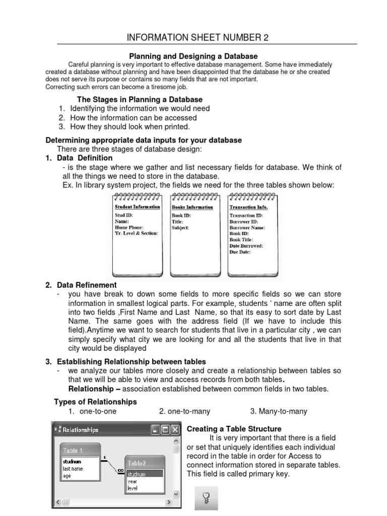 Information Sheet No. 02 Prelimsss | PDF | Databases | Table (Database)
