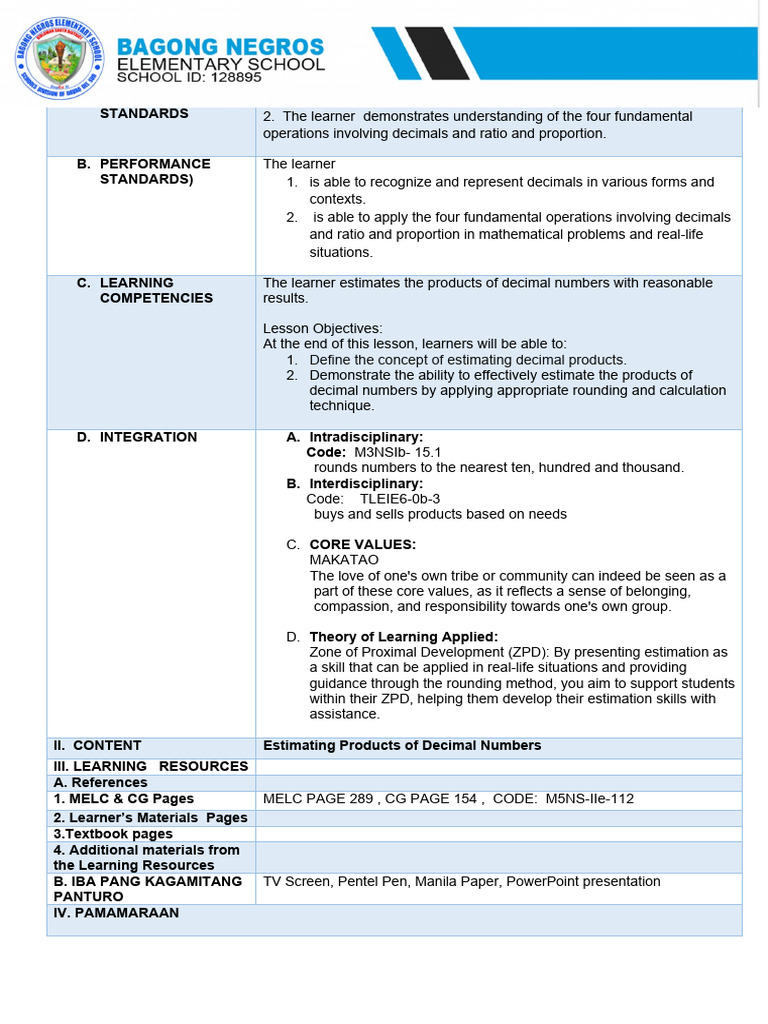 Q2 LP - Co-Math 5 | PDF | Learning