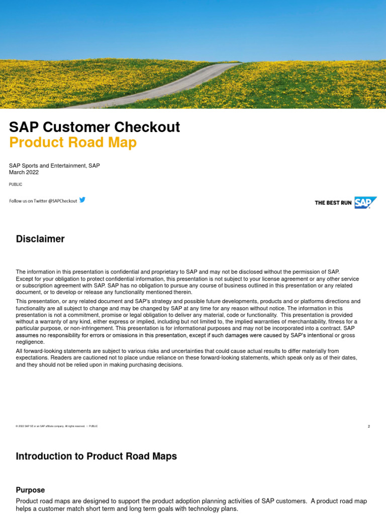 SAP Customer Checkout Roadmap | PDF | Point Of Sale | Computing