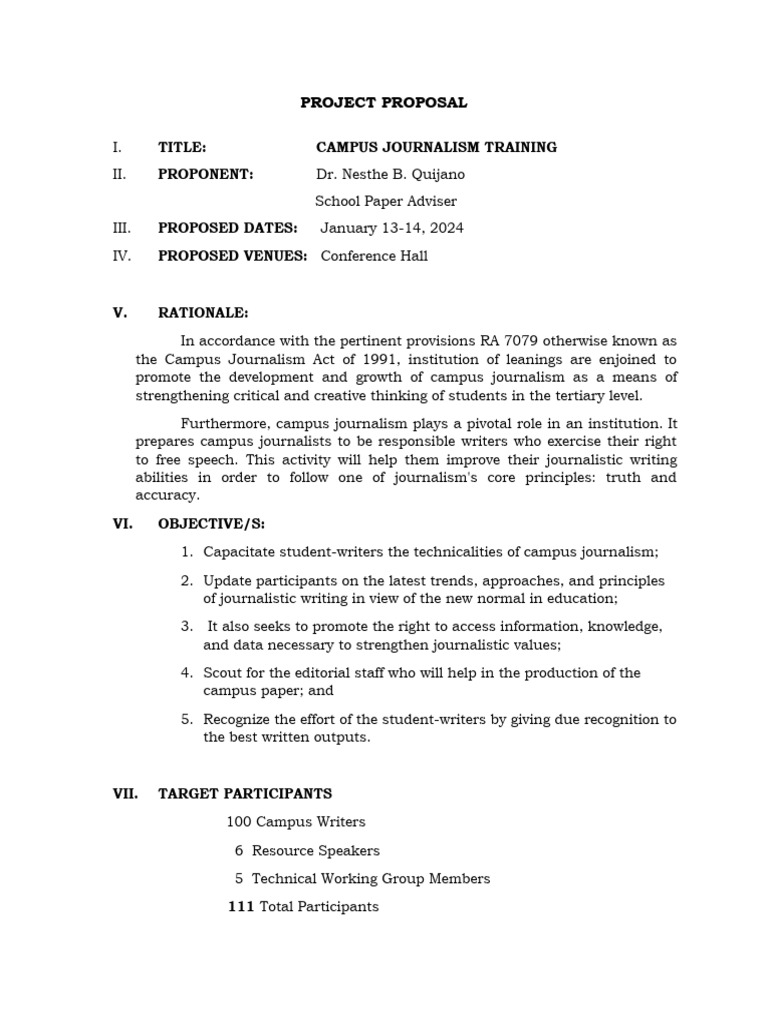 Project Proposal | PDF | Journalism