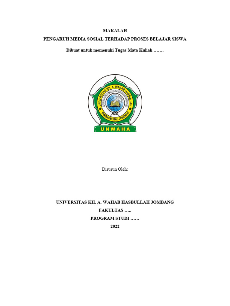 CONTOH FORMAT MAKALAH | PDF