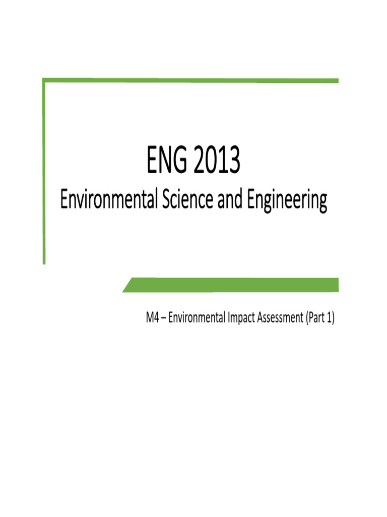 Environmental Impact Assessment Overview | PDF | Environmental Impact ...