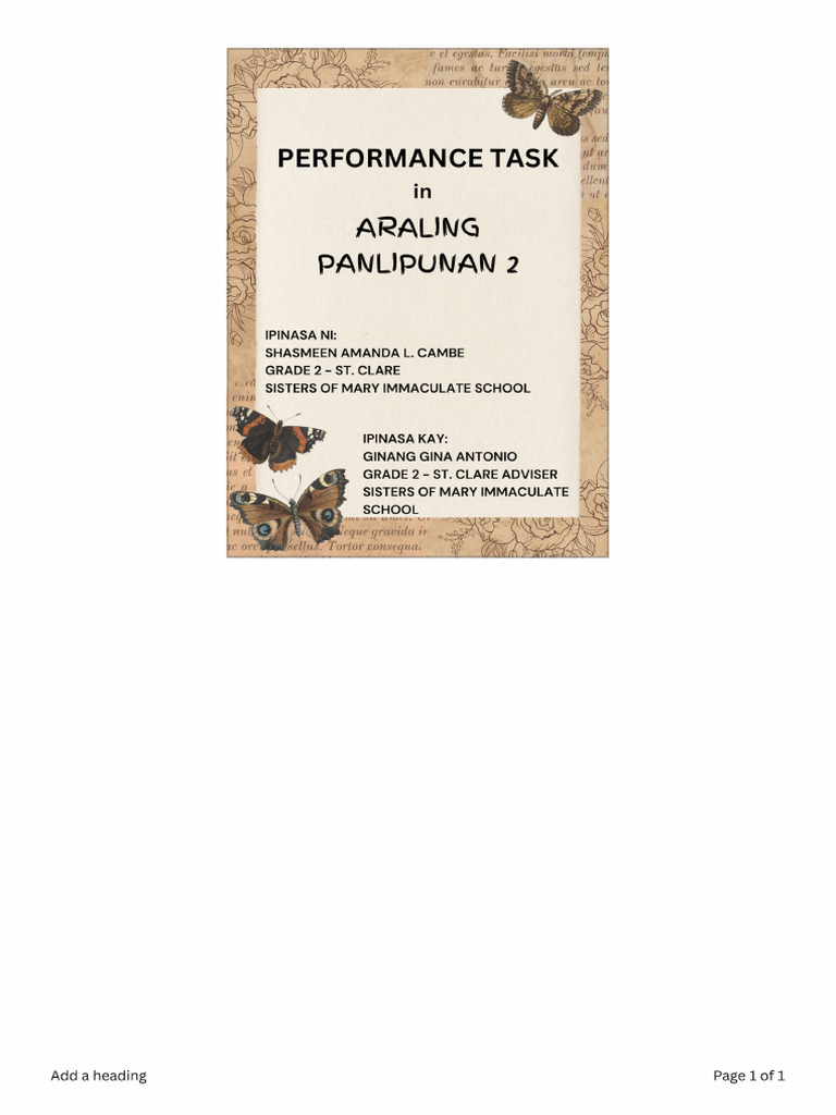 Performancetask 2 | PDF