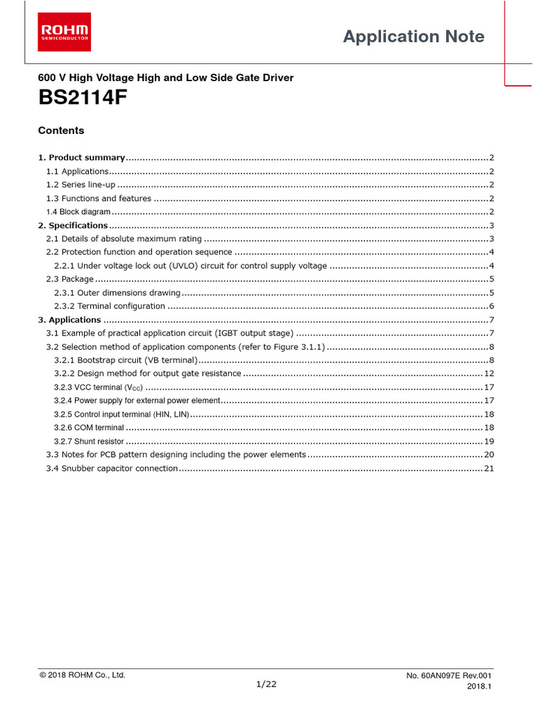 Bs2114f App Info An-E | PDF | Capacitor | Power Supply