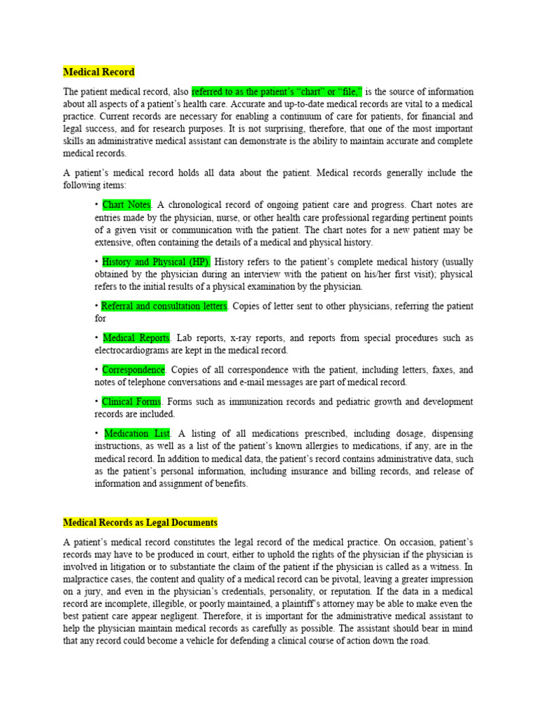 Medical Record Script | PDF | Medical Record | Computer File