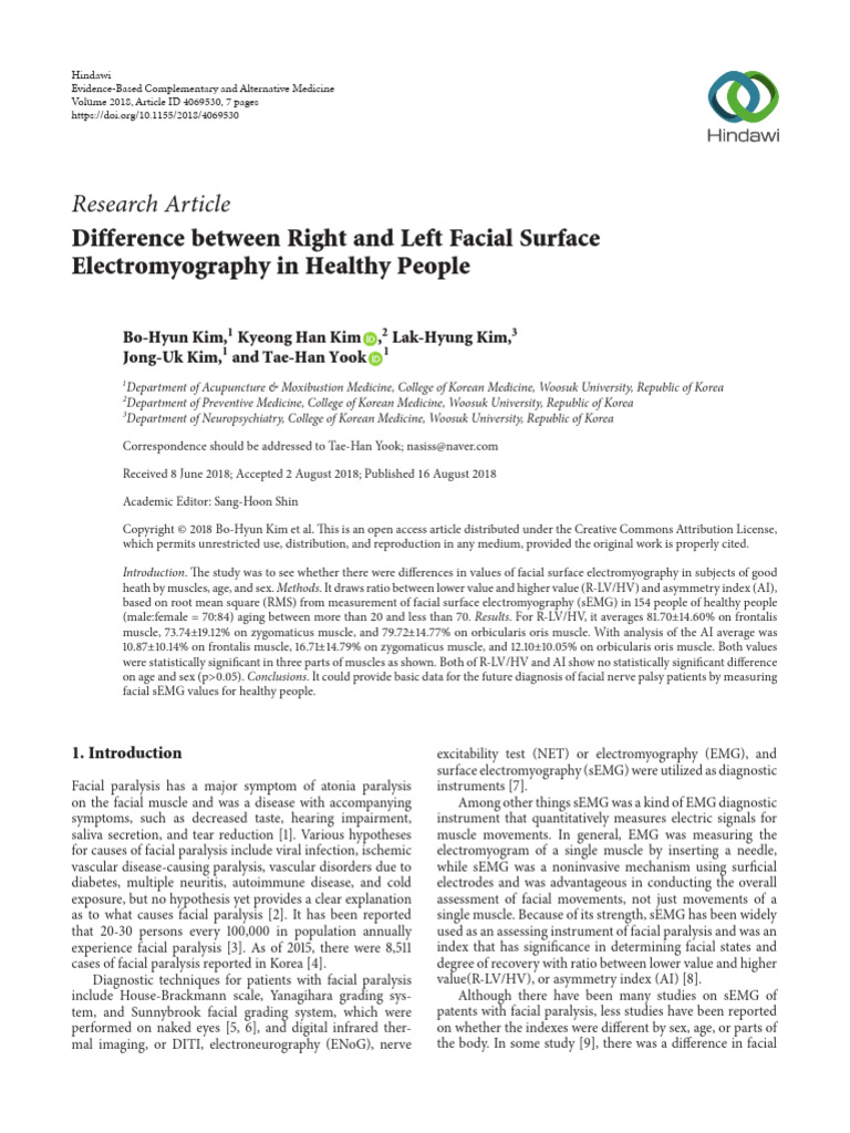 Difference Between Right and Left Facial Surface | PDF ...