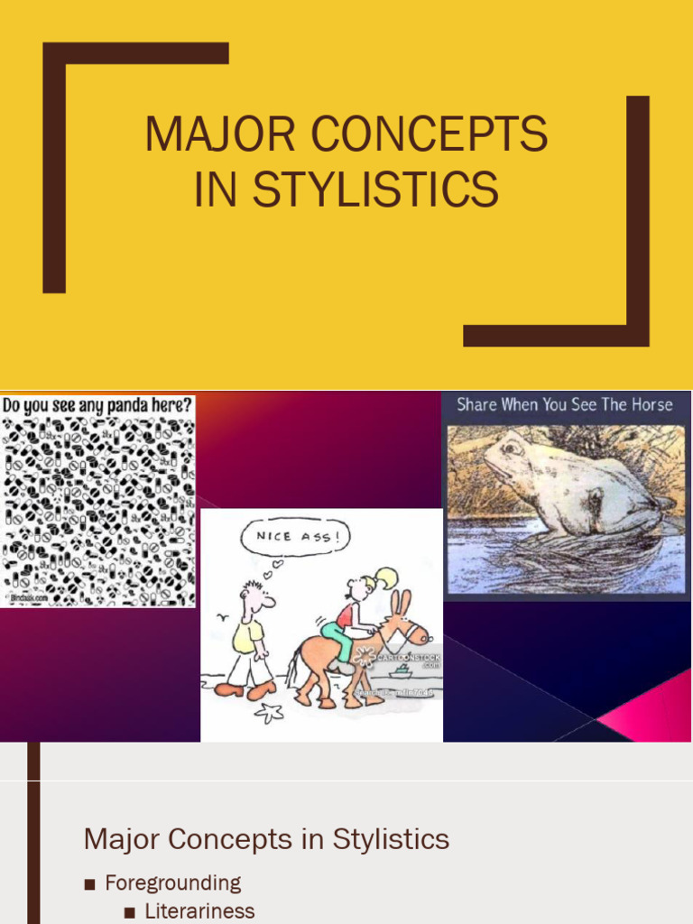 Major Concepts in Stylistics | PDF | Syllable | Noun