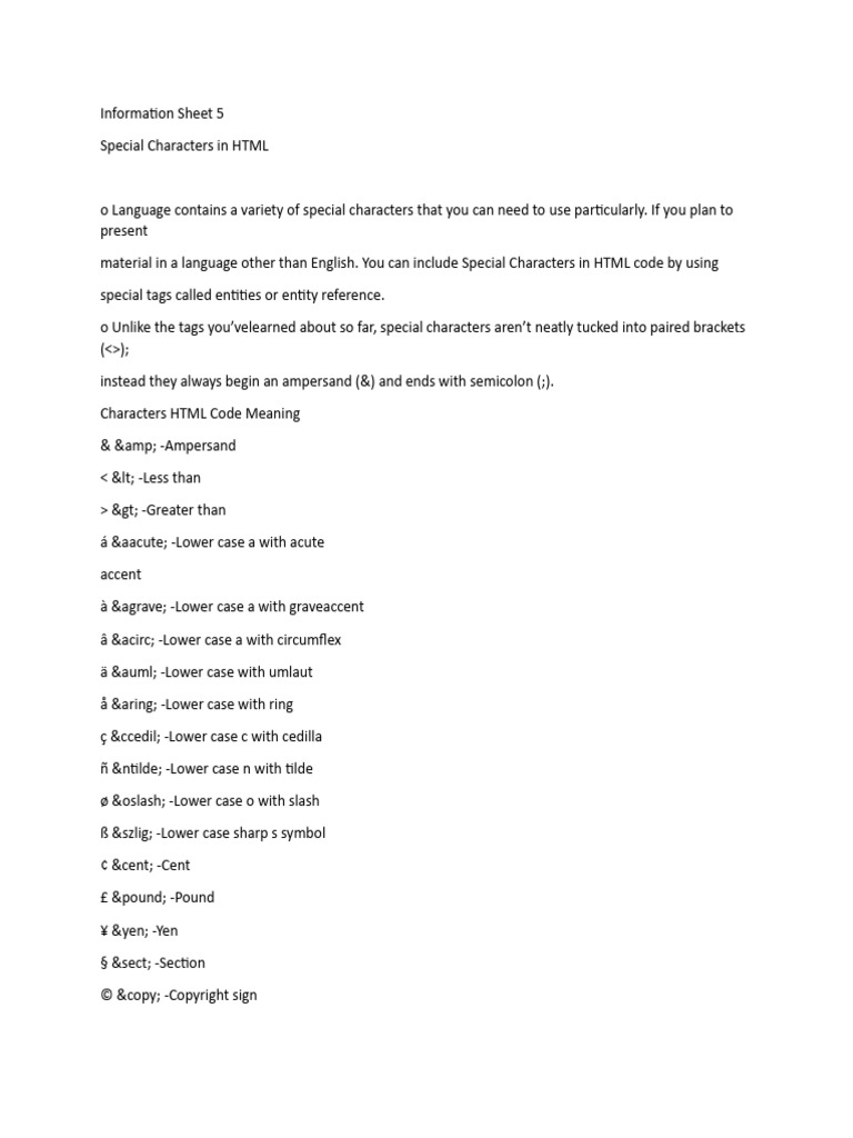 Information Sheet 5 | PDF | Internet | Web Development