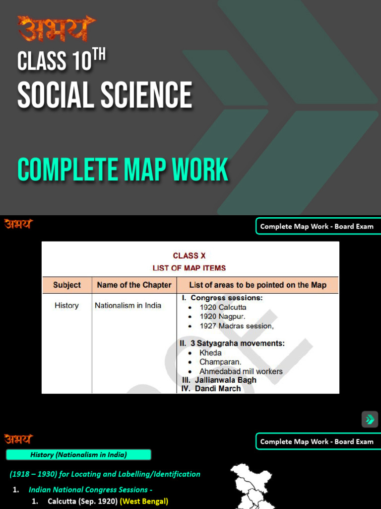 Class 10 SST Complete Map Work Guide | PDF | Gujarat | Tamil Nadu