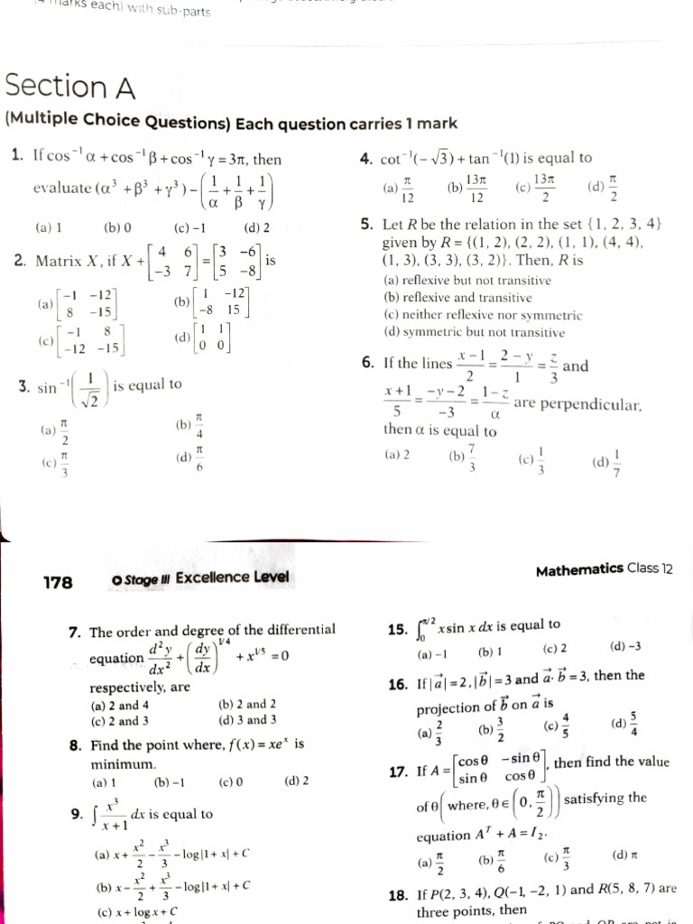Maths SQP Class 12 | PDF