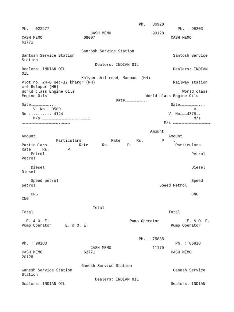 Car Petrol Bill 1 1 | PDF | Motor Vehicle | Petroleum