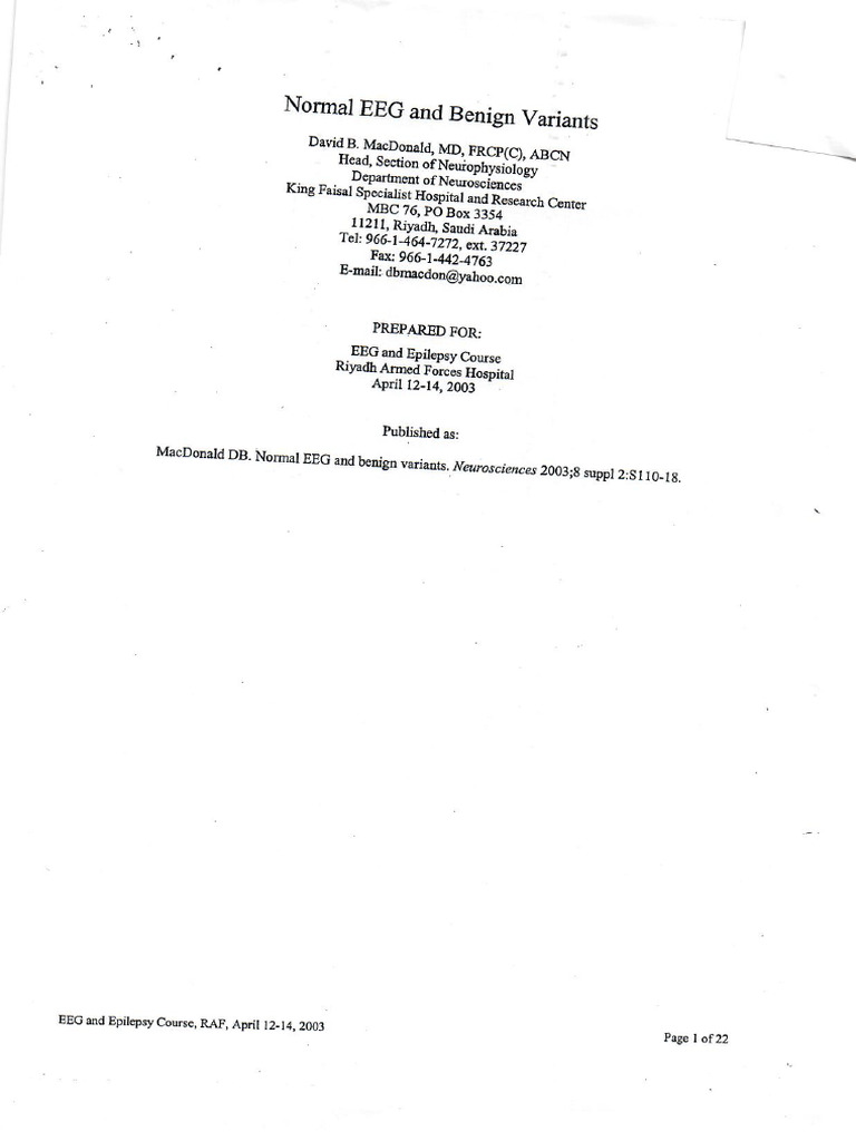 Normal EEG | PDF