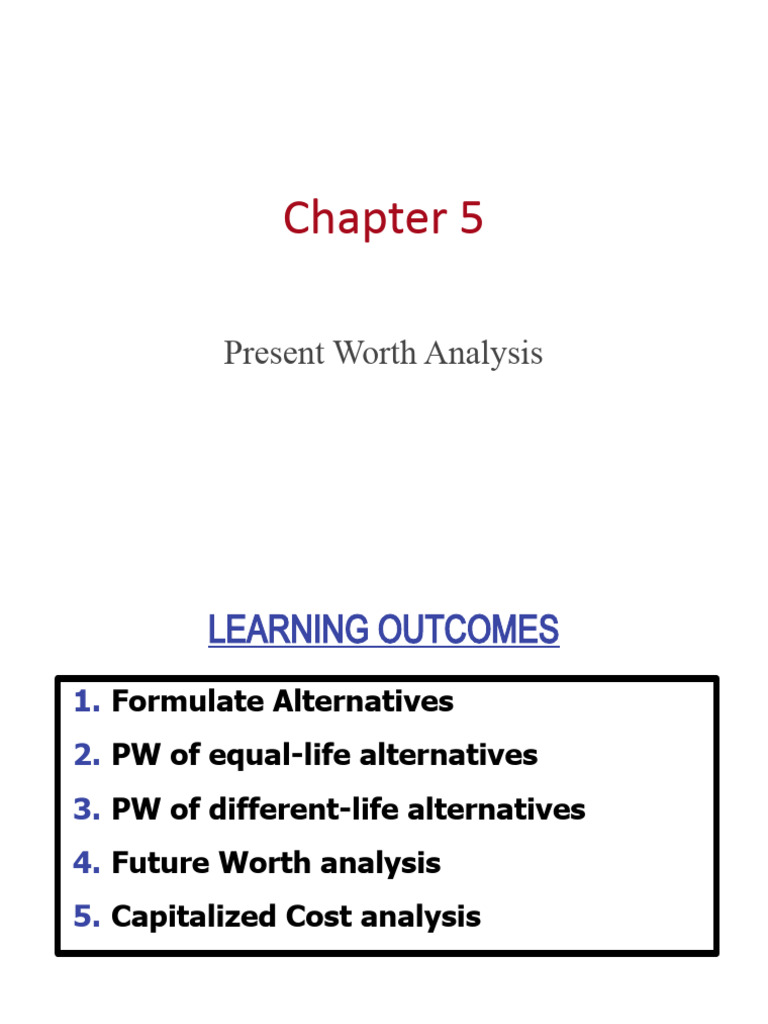 CH 5 - Present Worth Analysis | PDF | Economies