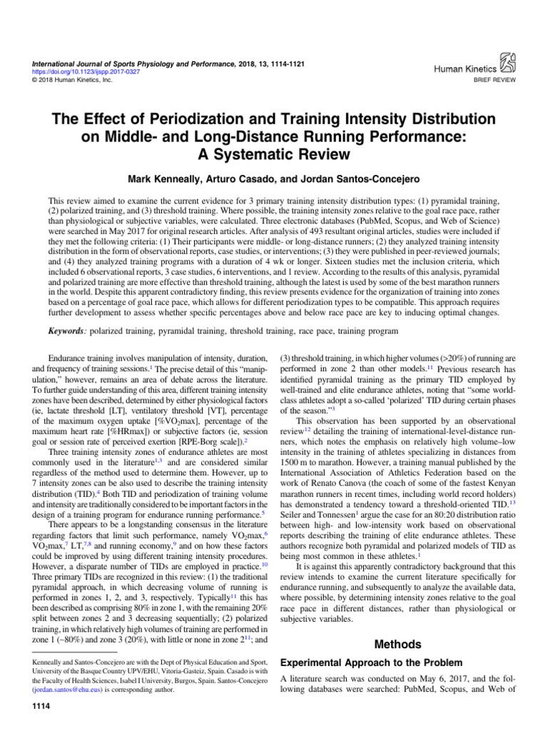 The Effect o Periodization and Training Intensity Distribution On ...