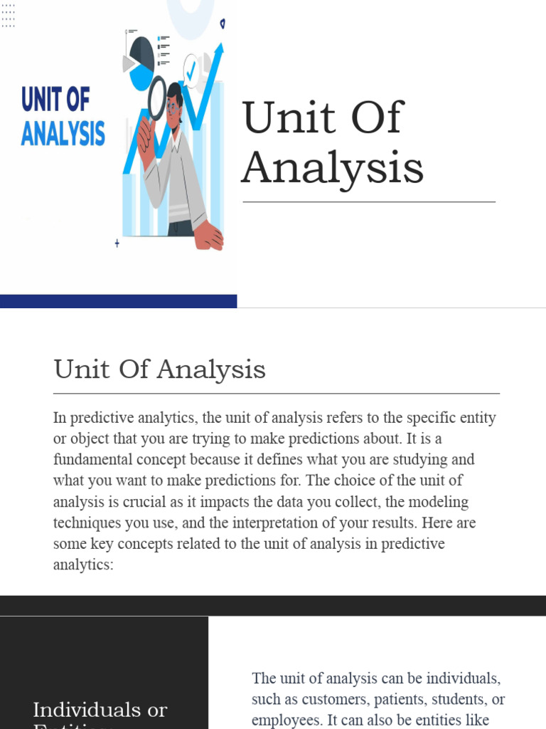 Unit of Analysis | PDF | Forecasting | Predictive Analytics