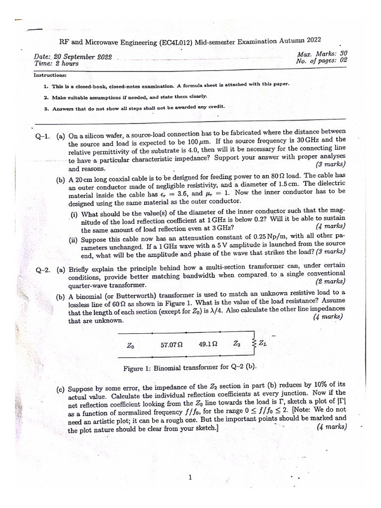 RFMW Mid Sem 2022 | PDF