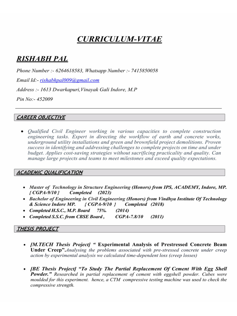 Resume Rishabh Pal | PDF