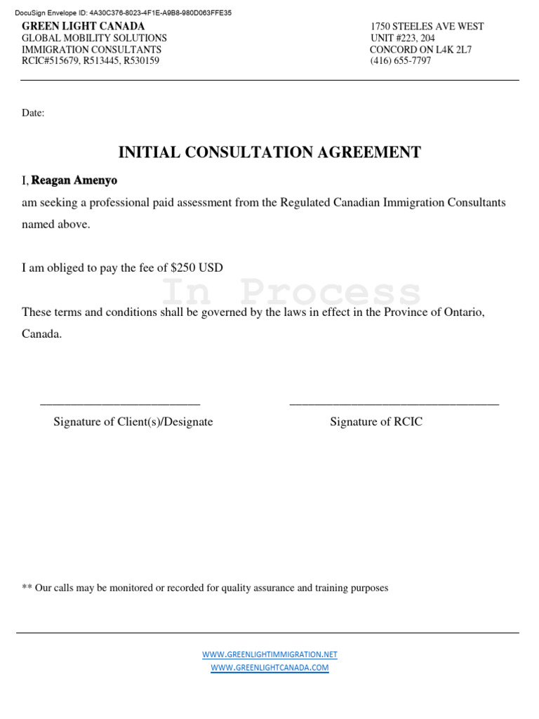 Please DocuSign Initial Consultation Agreemen | PDF