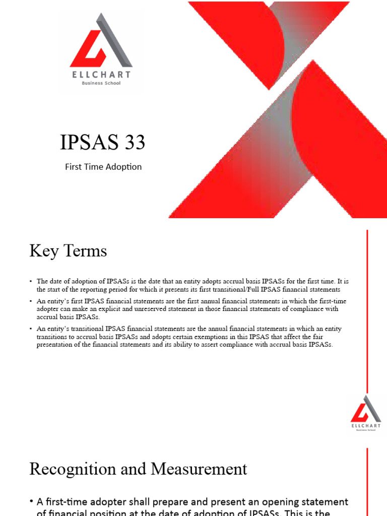 IPSAS 33 First Time Adoption | PDF | Financial Statement | Fair Value