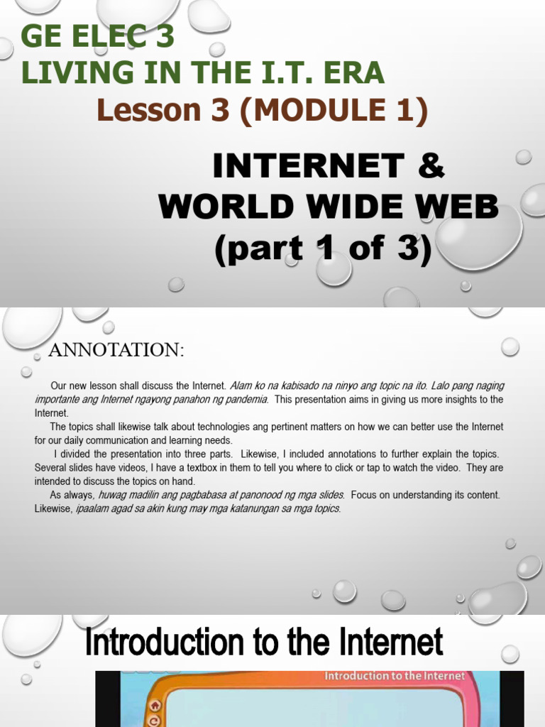 Internet Part 1 of 3 | PDF | Communication | Information Technology