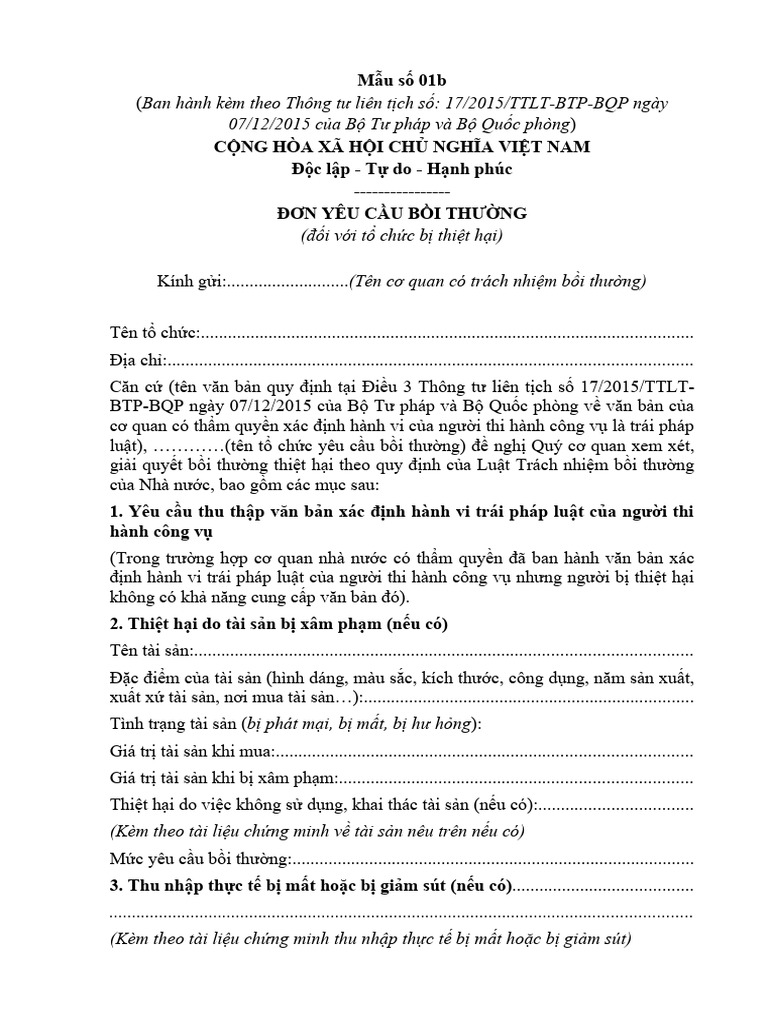 Mẫu Số 01b | PDF